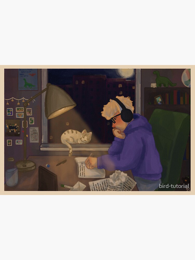 "Lofi Tsukki" Sticker for Sale by bird-tutorial | Redbubble