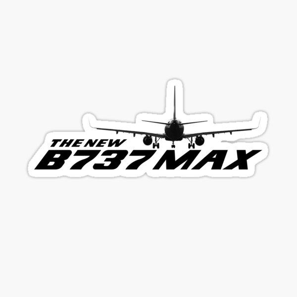 "Boeing 737 MAX" Sticker by Joel-Designs | Redbubble