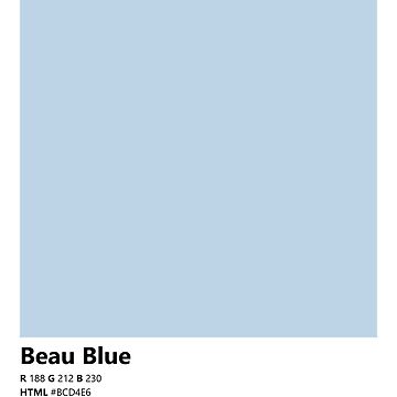 "Color Swatch/Card (Beau Blue)" Poster for Sale by Pestorian | Redbubble