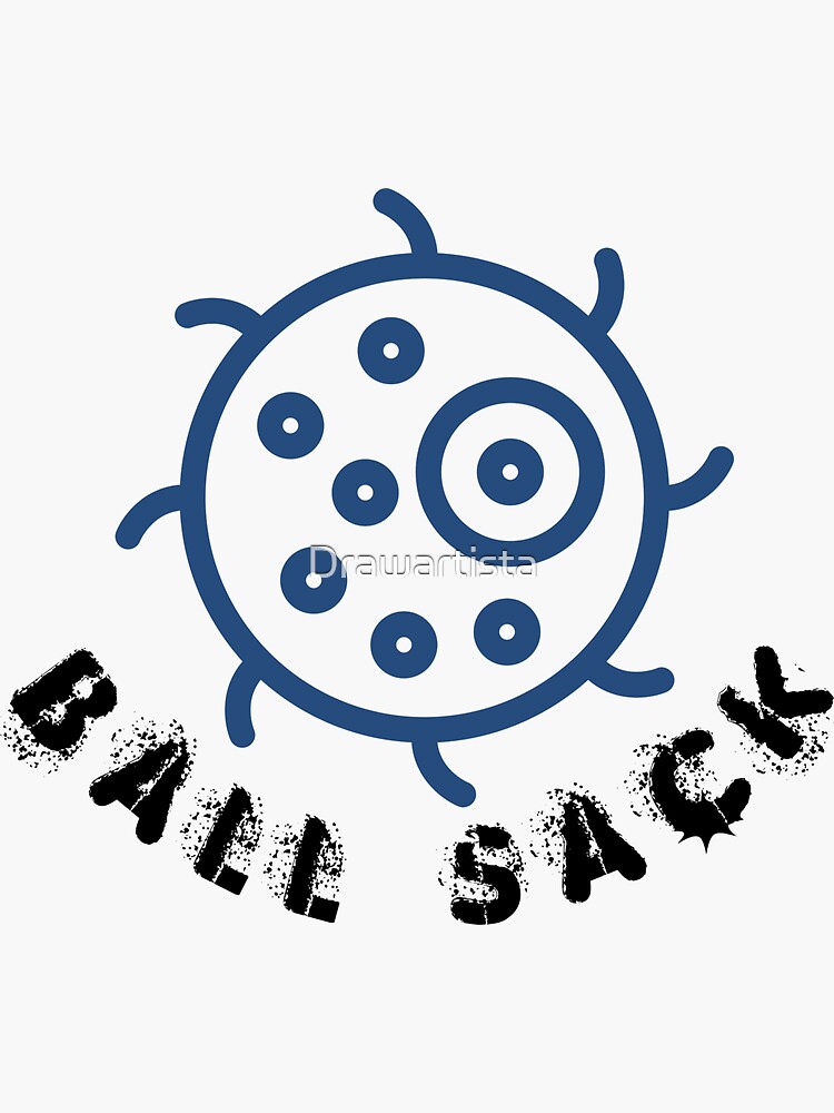 "ball sack testicles art" Sticker for Sale by Drawartista | Redbubble