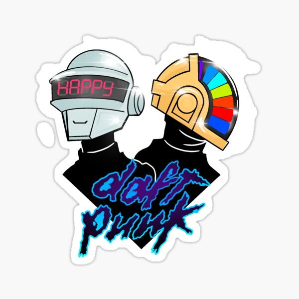 "Daft Punk - V2" Sticker by unkvlt | Redbubble