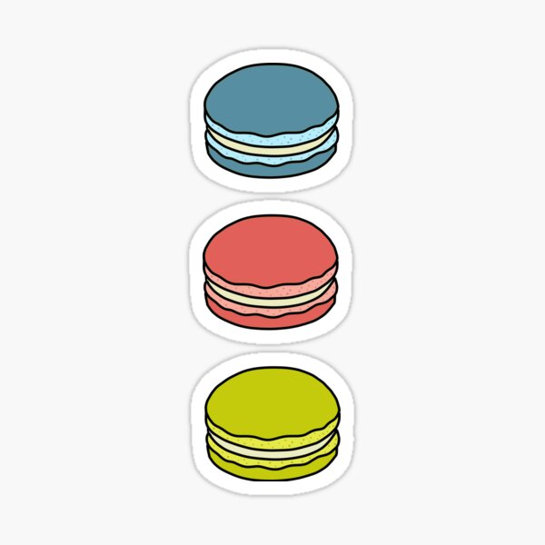 "Set of cute macaroons " Sticker for Sale by Giorgiasstore | Redbubble