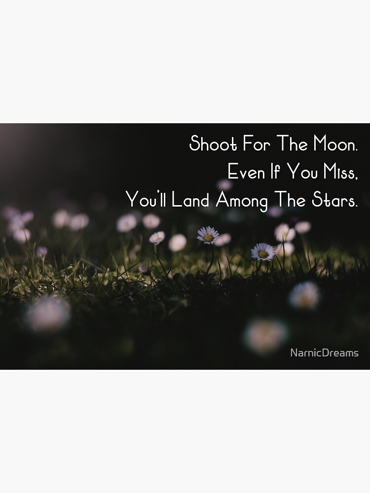 "Shoot For The Moon. Even If You Miss. You'll Land Among The Stars ...