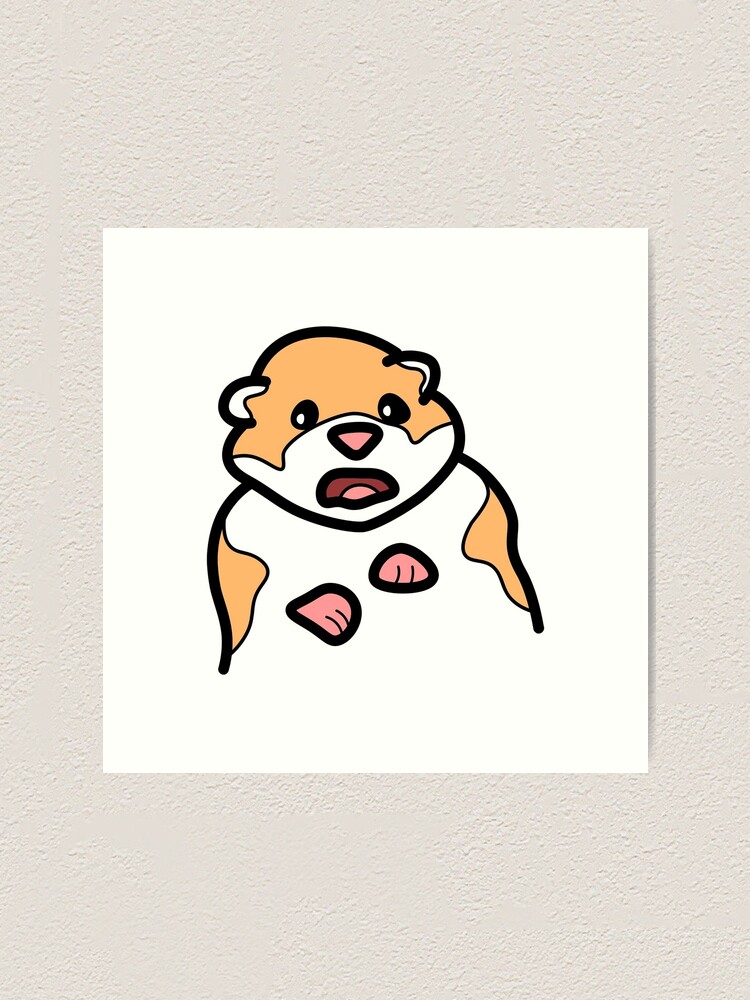 "Screaming Hamster Meme Cartoon " Art Print for Sale by krisola | Redbubble