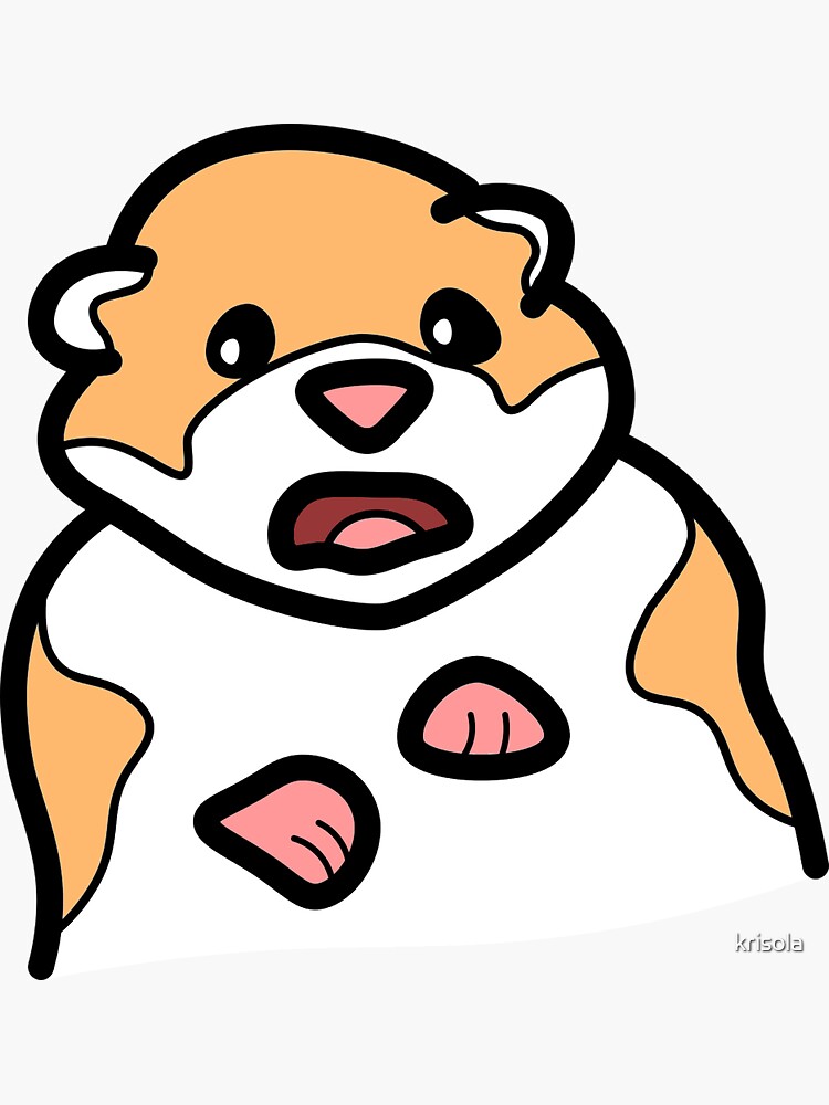 Pegatina «Gritando Hamster Meme Cartoon» de krisola | Redbubble