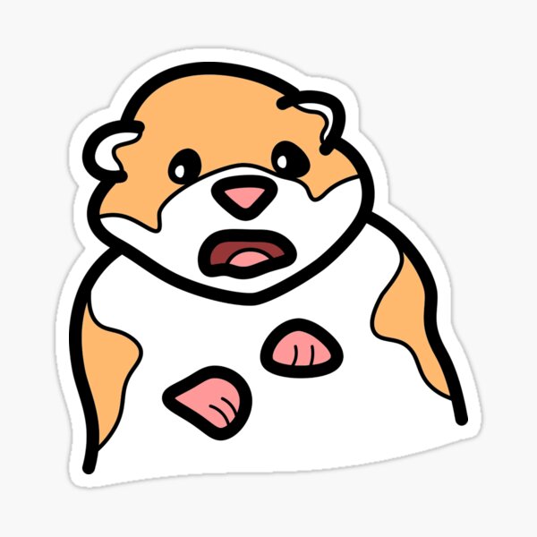"Screaming Hamster Meme Cartoon " Sticker for Sale by krisola | Redbubble