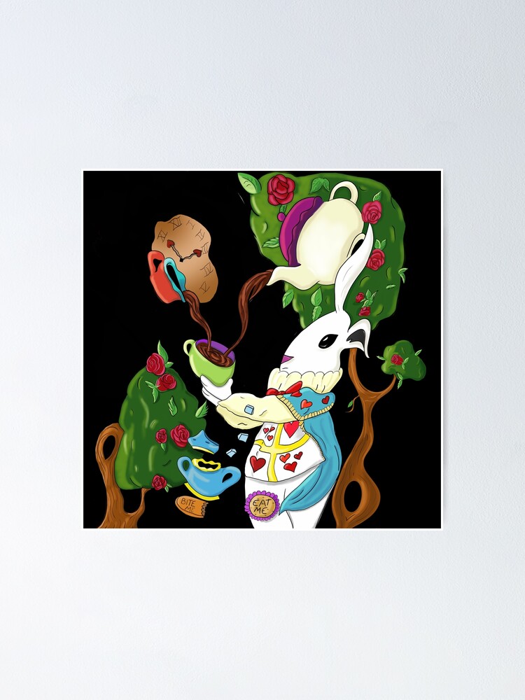 "White Rabbit Tea Party" Poster by TheHermitShop | Redbubble