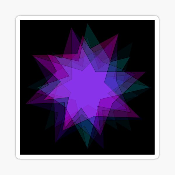 "Geometric Tangle Star" Sticker for Sale by PIX-L-8 | Redbubble