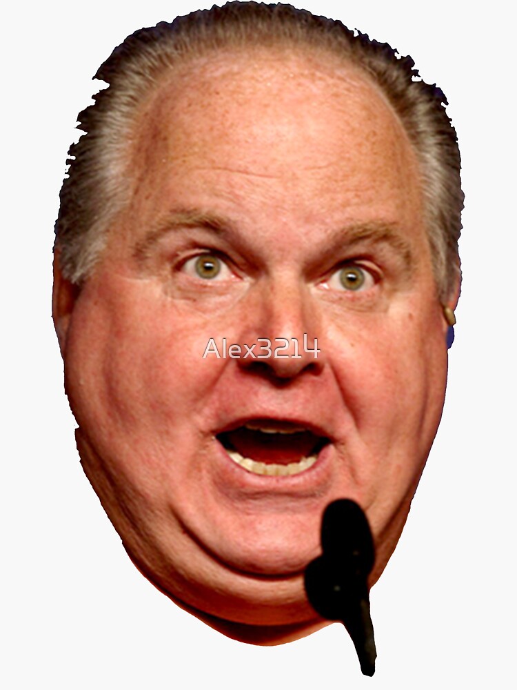 "Rush Limbaugh Funny Speaking Face" Sticker for Sale by Alex3214 ...
