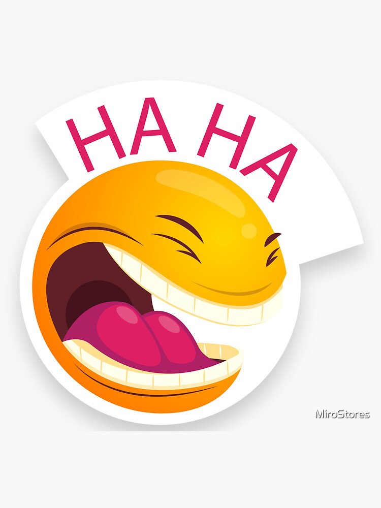 "HAHA Emoji" Sticker for Sale by MiroStores | Redbubble