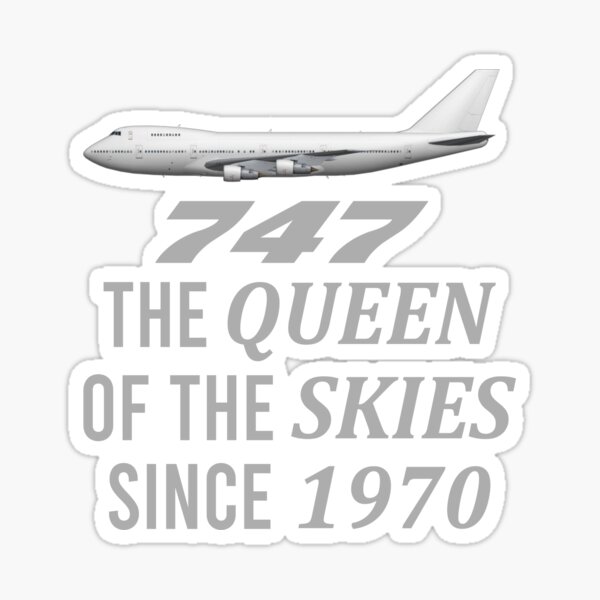 "Boeing 747 " Sticker for Sale by Joel-Designs | Redbubble