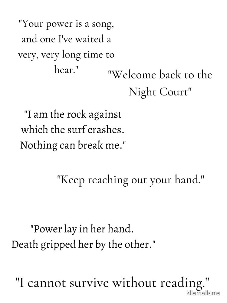 "A Court of Silver Flames Quotes" Art Print for Sale by kllamallama ...