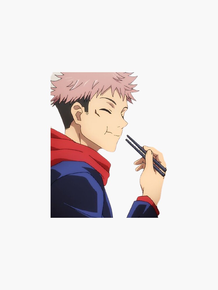 Pegatina «Yuji Itadori comiendo - Jujutsu Kaisen» de jisoohuwa | Redbubble