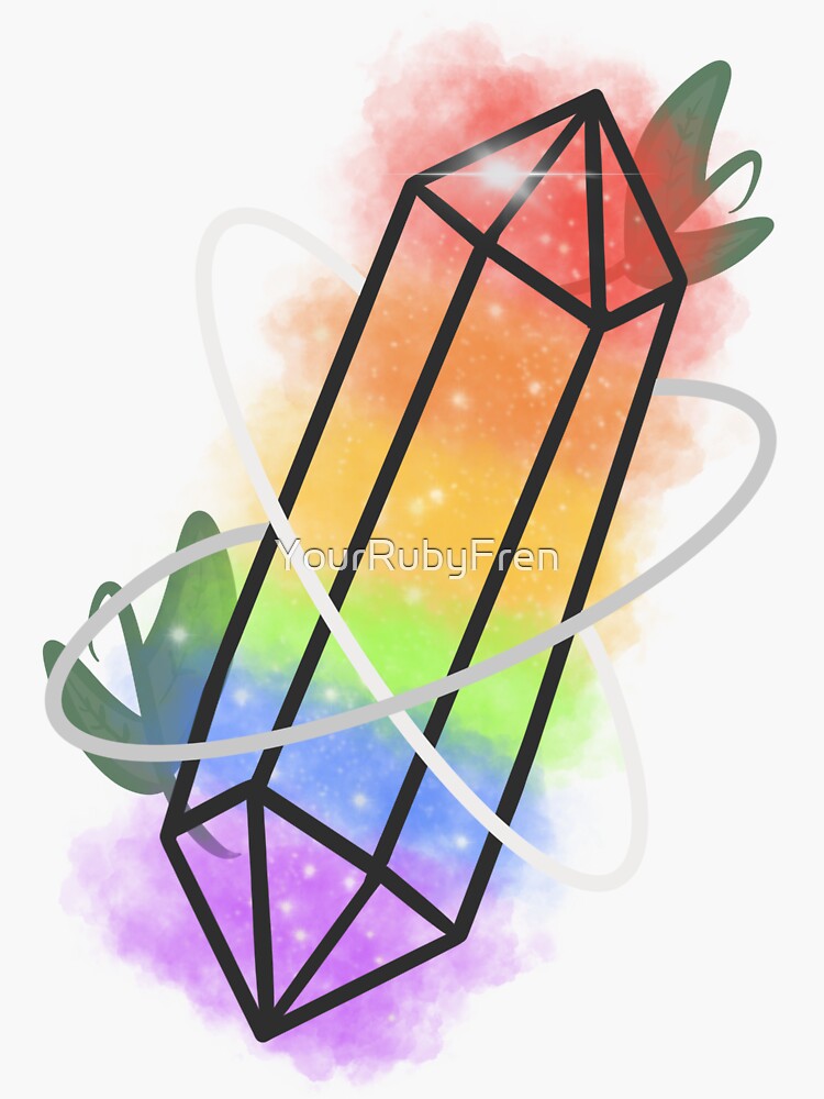 "LGBTQ Pride Crystal " Sticker for Sale by YourRubyFren | Redbubble