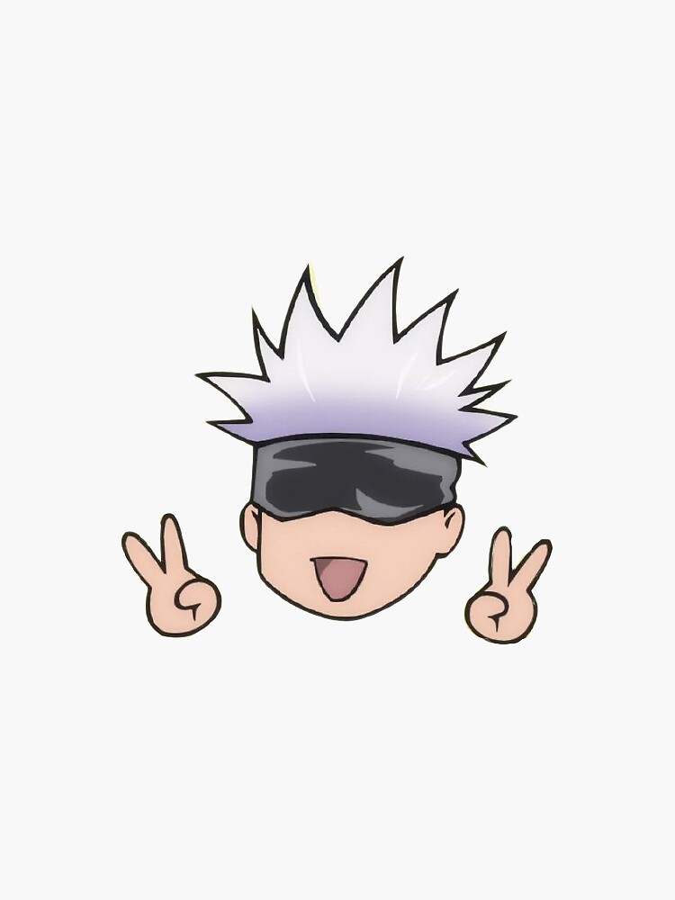Pegatina «Paz de Satoru Gojo - Jujutsu Kaisen» de jisoohuwa | Redbubble
