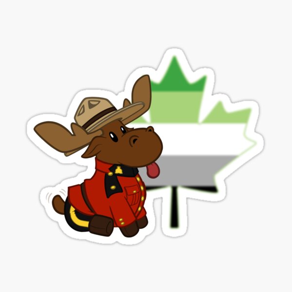 "Mountie Moose: Pride Remix (Aromantic)" Sticker for Sale by mistina ...