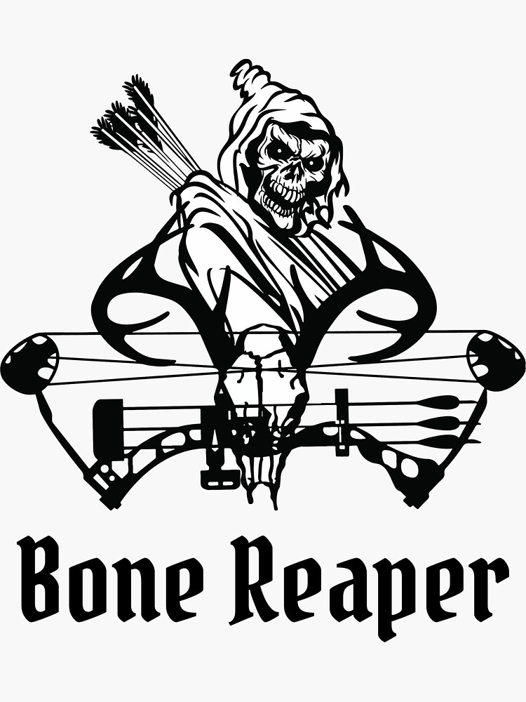 "Bone Reaper Grim Reaper Archery Hunter" Sticker for Sale by Wingo ...