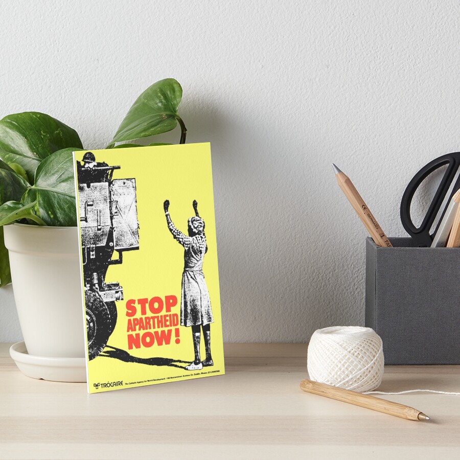 "Stop Apartheid Now - Vintage Irish Anti Apartheid Poster - Trocaire ...