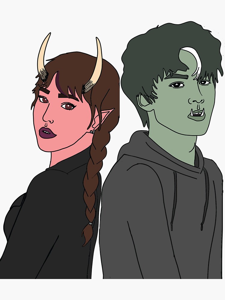 "gorgug and fig D20 fantasy high" Sticker for Sale by robynduck | Redbubble