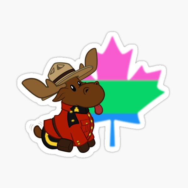 "Mountie Moose: Pride Remix (Polysexual)" Sticker for Sale by mistina ...