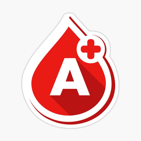 "A + blood type" Sticker for Sale by fourretout | Redbubble