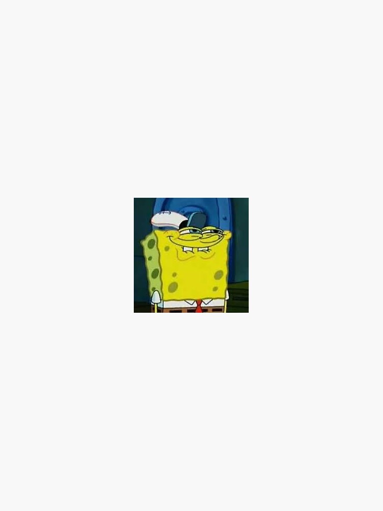 "smiling spongebob meme" Sticker by Areyuukuul | Redbubble