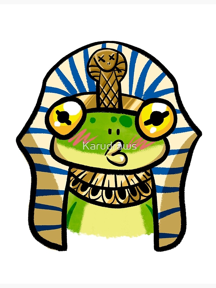 "Egyptian frog god Heket cartoon design" Art Print by Karudraws | Redbubble