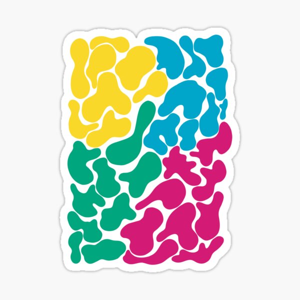 "Primary Colour Blobs " Sticker for Sale by gemello93 | Redbubble