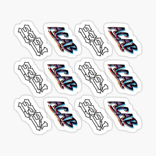 "ACAB 1312 Sticker Pack" Sticker for Sale by LaBearDod | Redbubble