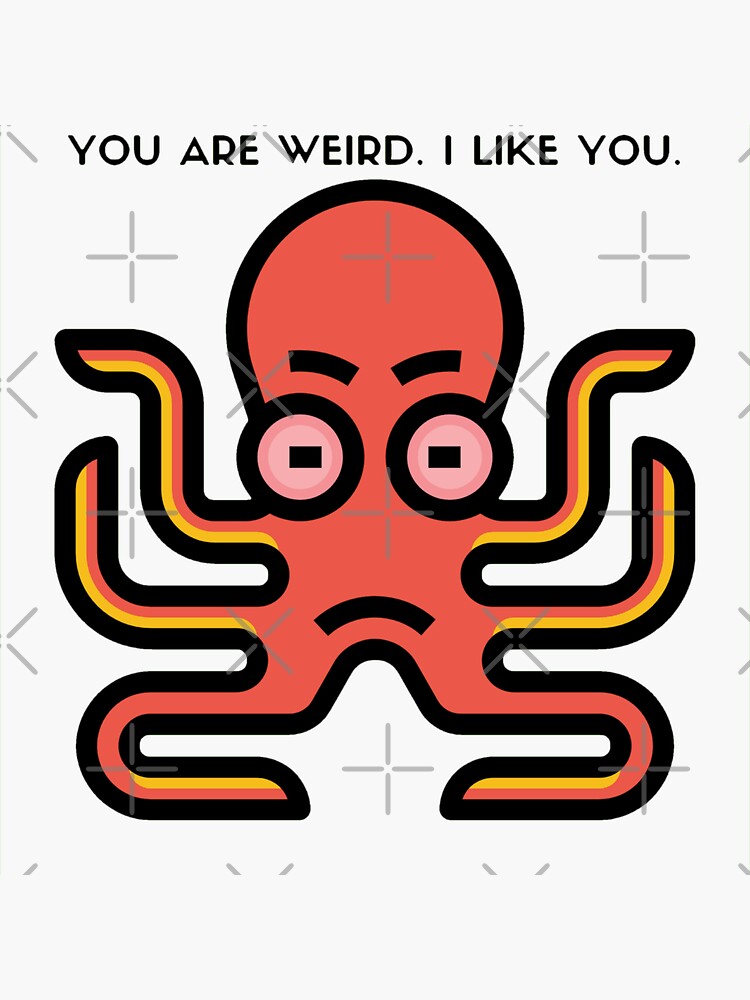 "Funny Octopus " Sticker for Sale by summerariel | Redbubble