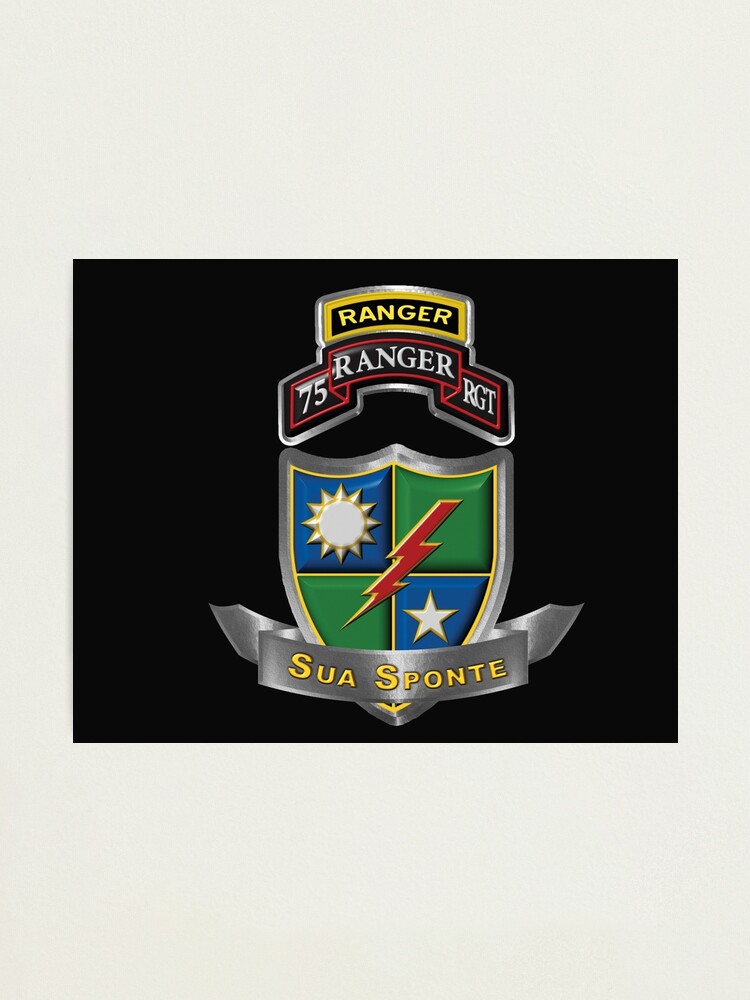 "75th Ranger Regiment “Sua Sponte”" Photographic Print for Sale by ...