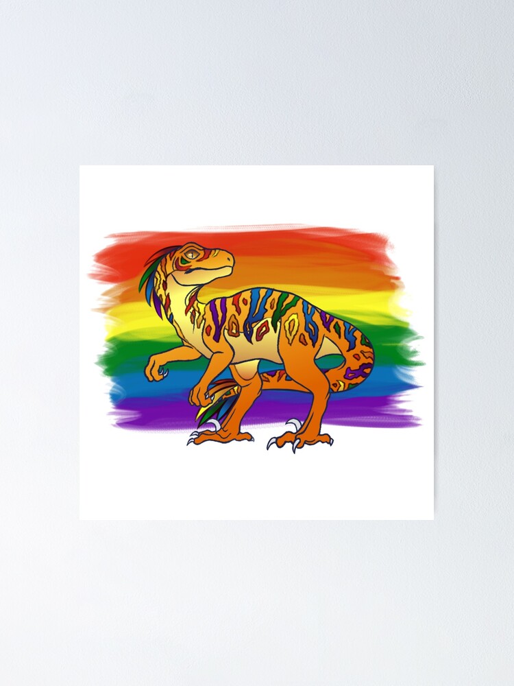 "Pride Raptor (Pride Flag)" Poster by tenroustar | Redbubble