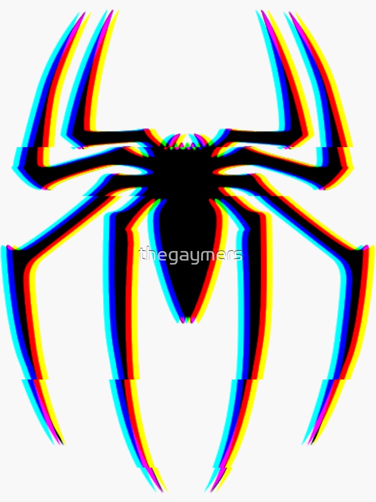 "Spider-Man Glitch Logo" Sticker for Sale by thegaymers | Redbubble