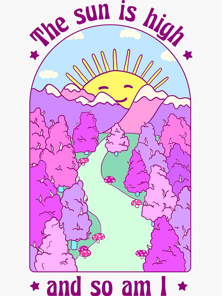 "The sun is high " Sticker for Sale by stonedwitch | Redbubble