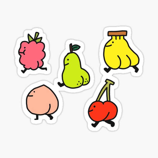 "Fruit butt" Sticker for Sale by Szonjaj | Redbubble