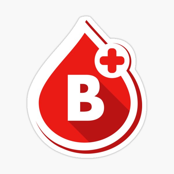 "B + blood type" Sticker by fourretout | Redbubble