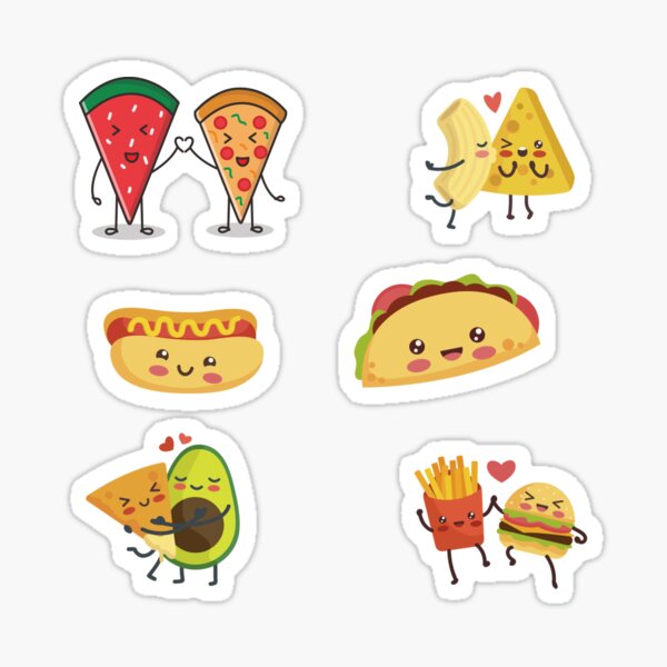 "Happy Food" Sticker by Jacksonsmerch | Redbubble
