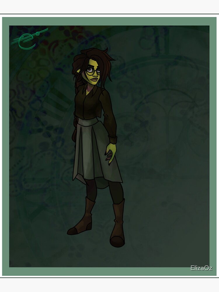 "Elphaba - Dear Old Shiz" Sticker for Sale by ElizaOz | Redbubble