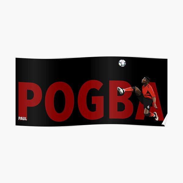 "Manchester United's Paul Pogba" Poster for Sale by TDCartoonArt ...