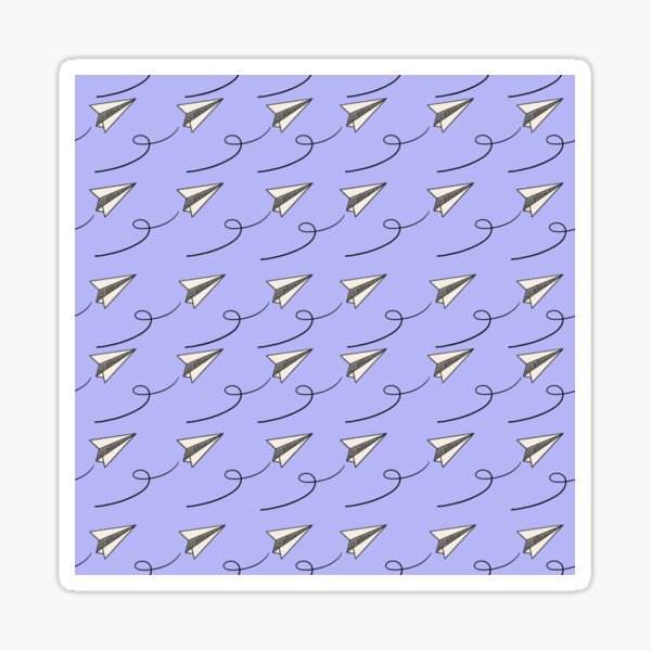 "Paper Plane Flying Indigo" Sticker for Sale by Miezka | Redbubble