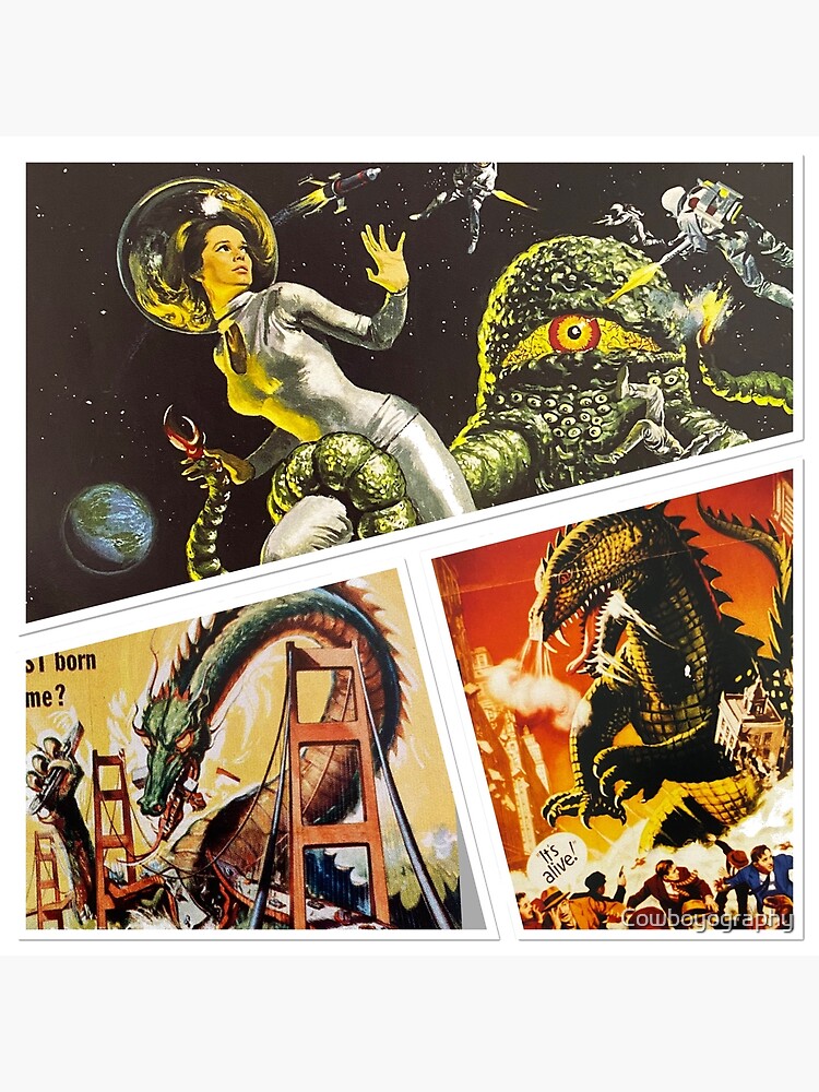 "Classic Movie Monster Mash Up" Poster for Sale by Cowboyography ...