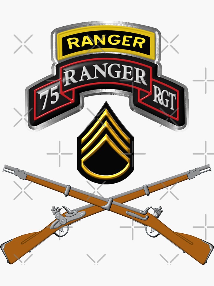 "75th Ranger Regiment “Ranger Staff Sergeant”" Sticker by SoldierAlways ...