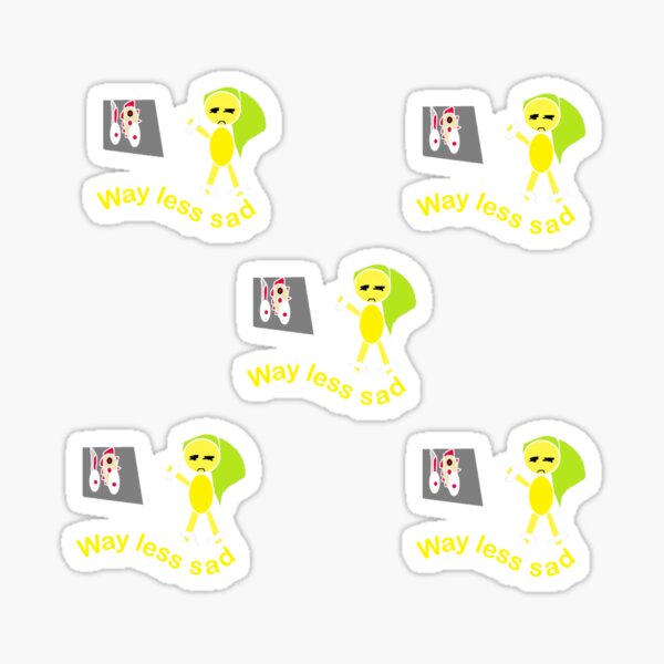 "Way less sad childs play style" Sticker for Sale by benbear76 | Redbubble