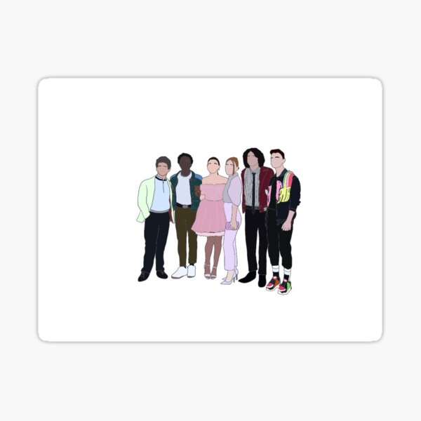 "stranger things cast " Sticker for Sale by ellieemxr | Redbubble