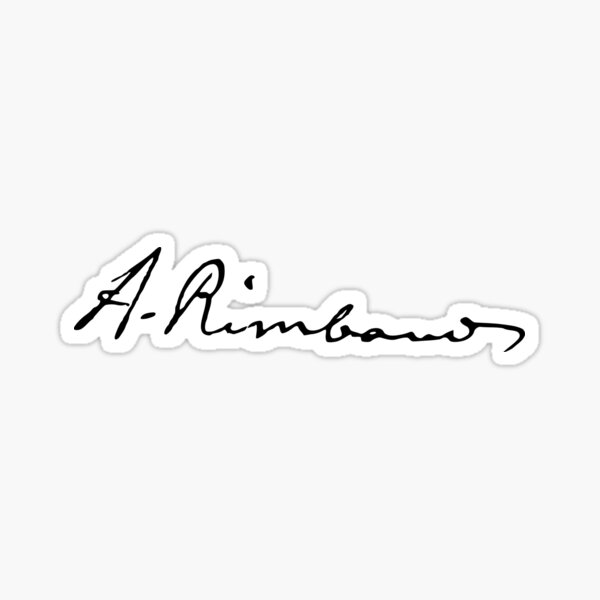 "Signature Arthur Rimbaud" Sticker by juliobenitez | Redbubble