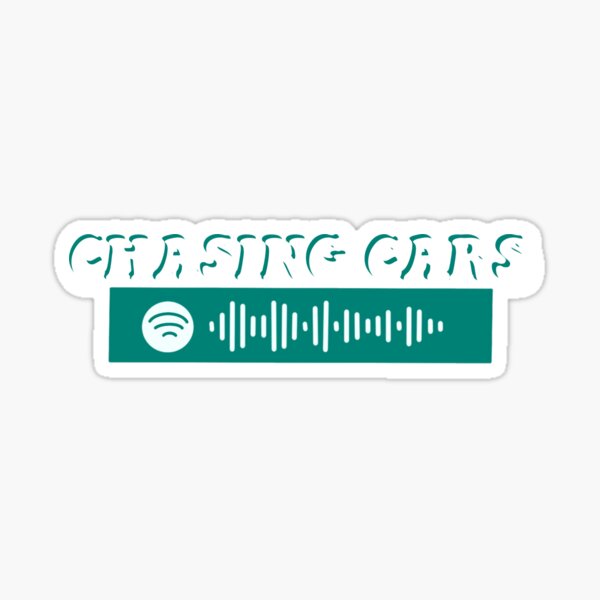 "Chasing Cars" Sticker by Sadiestickersss | Redbubble