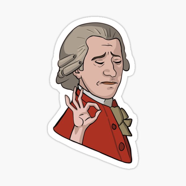 "Mozart "Perfect" Classical Composer Sticker" Sticker for Sale by ...