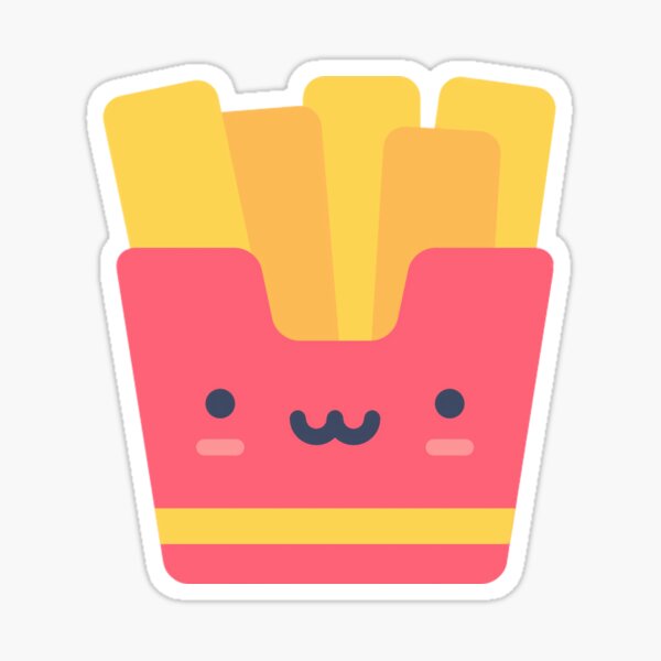 "Cute Minimalistic French Fries" Sticker for Sale by DonDima | Redbubble