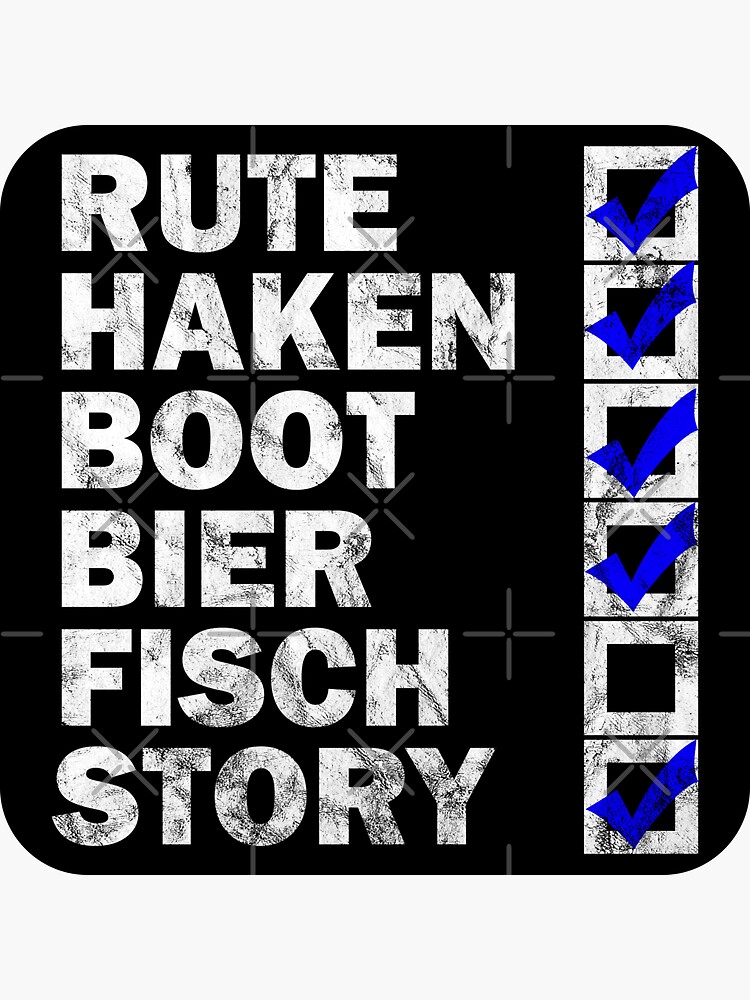 "Fishing angler fishing checklist" Sticker for Sale by titanosdesign ...