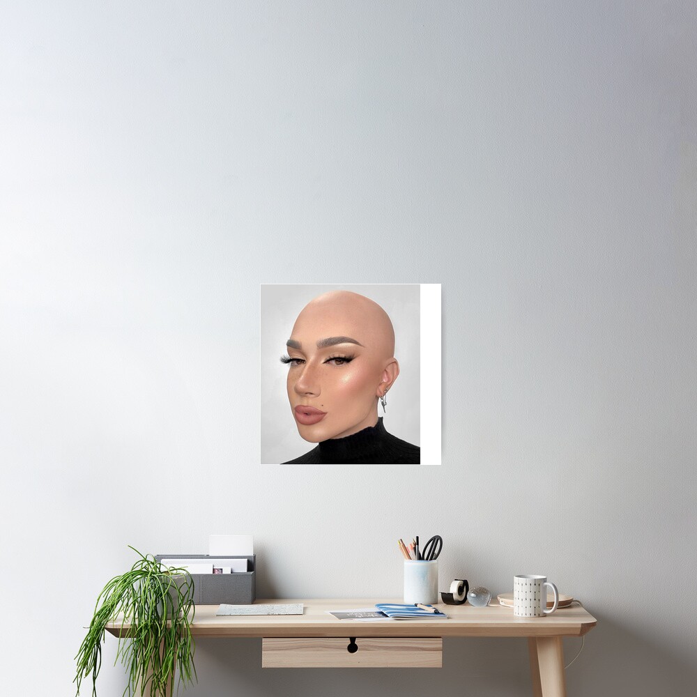 "James Charles Bald" Poster for Sale by Rabiah00 | Redbubble